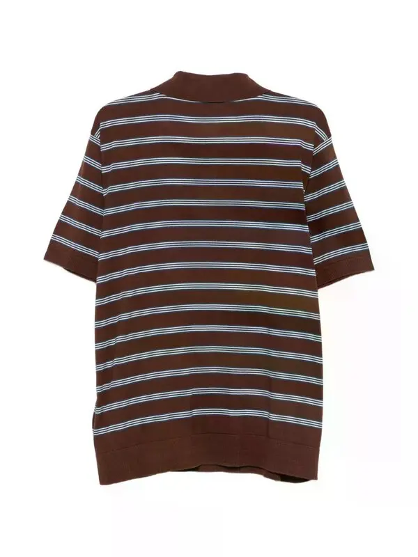 Moncler Striped Short-sleeve Polo Shirt