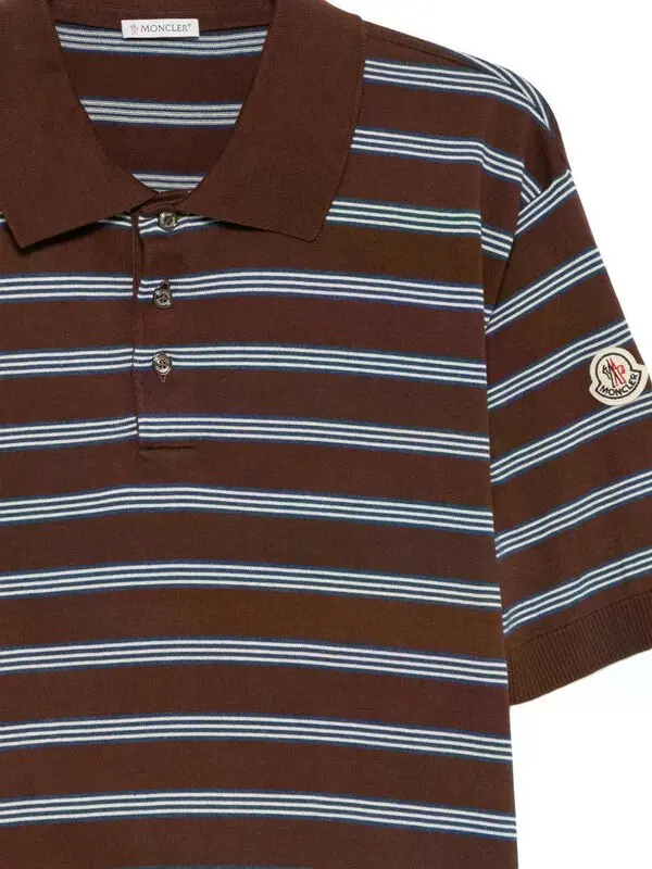 Moncler Striped Short-sleeve Polo Shirt
