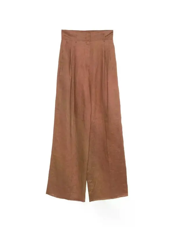 Max Mara Tmateria Pleated Linen Trousers