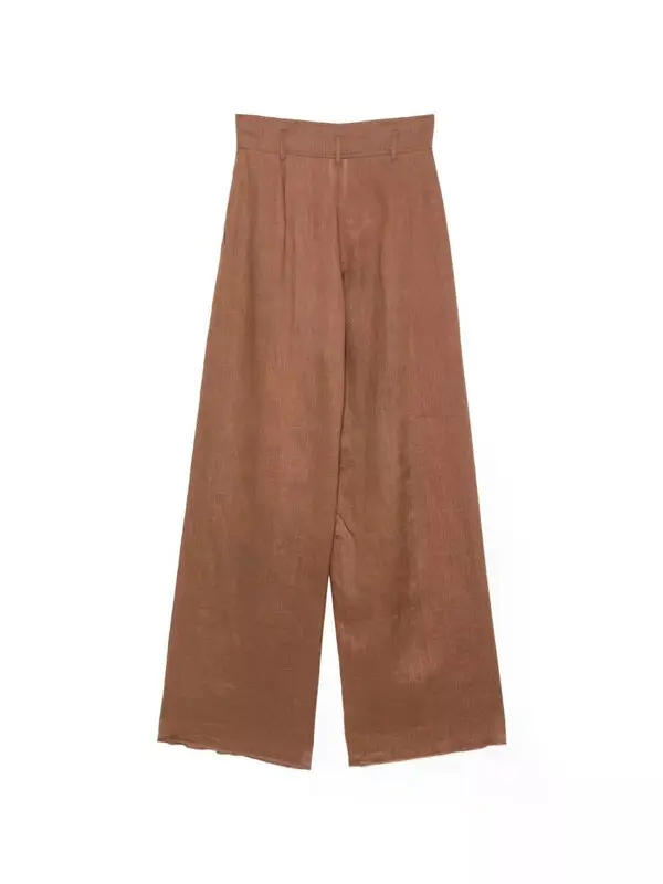 Max Mara Tmateria Pleated Linen Trousers