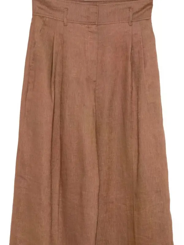 Max Mara Tmateria Pleated Linen Trousers