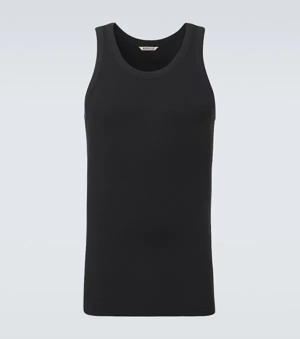 Auralee Ribbed-knit Cotton Tank Top