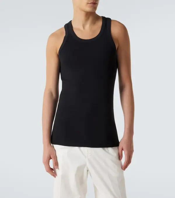 Auralee Ribbed-knit Cotton Tank Top