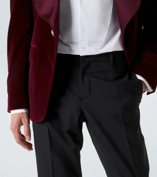 Dolce & Gabbana Wool And Silk-blend Tuxedo Pants