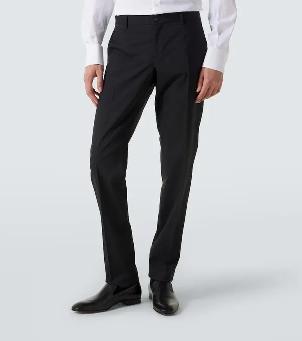 Dolce & Gabbana Wool And Silk-blend Tuxedo Pants