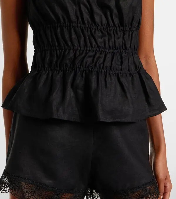 Staud Ayla Linen Crop Top