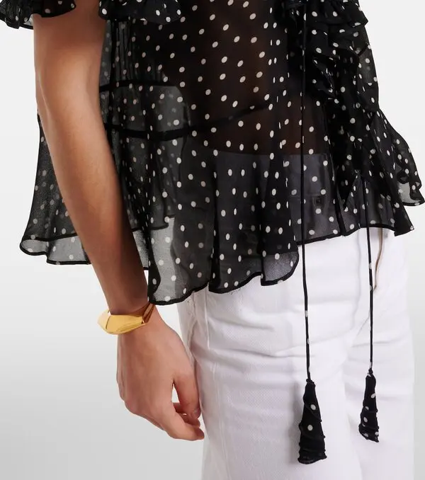 Dorothee Schumacher Polka-dot Georgette Blouse - Black