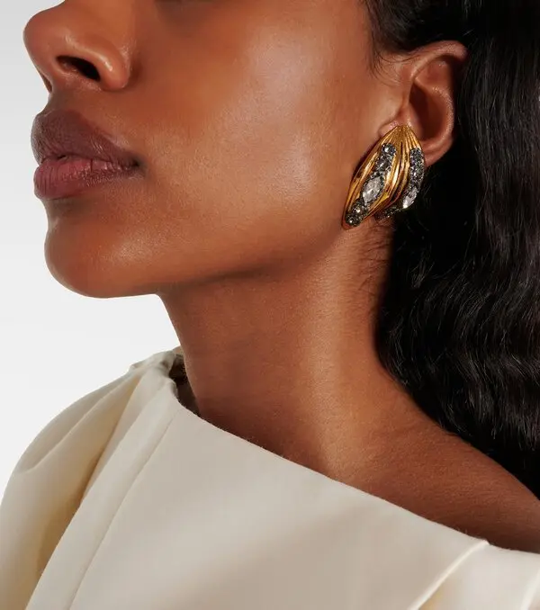 Balenciaga Embellished Drop Earrings