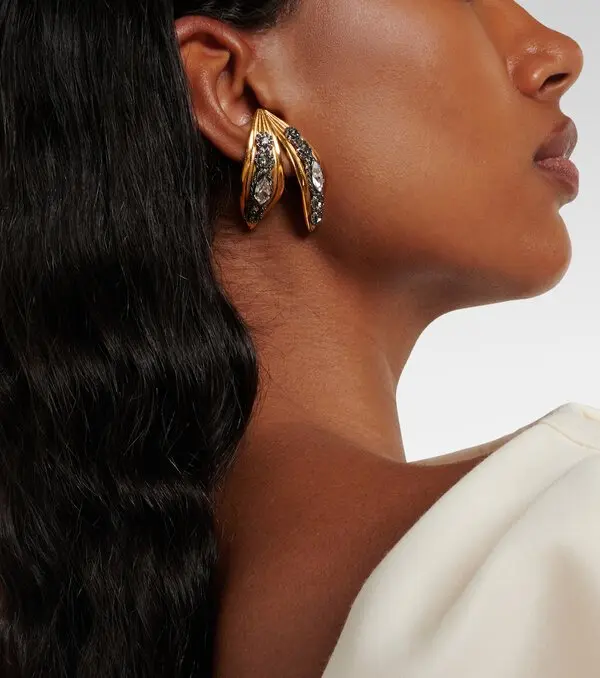 Balenciaga Embellished Drop Earrings