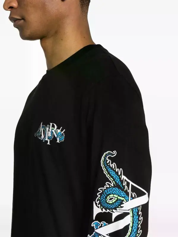 Amiri Dragon-print Cotton T-shirt