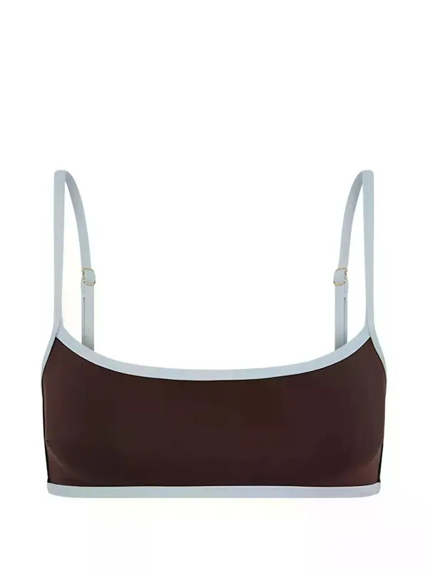 Myra Swim Desi Contrasting Bikini Top - Brown