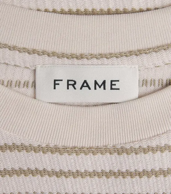 FRAME Cotton Rib-knit Stripe T-shirt