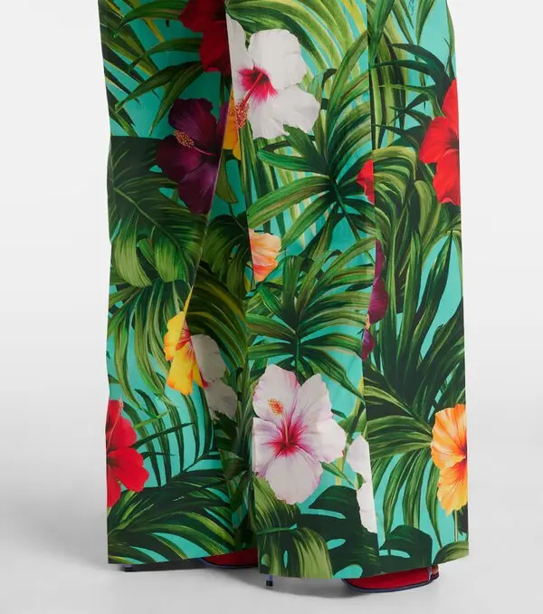 Dolce & Gabbana Floral Cotton Wide-leg Trousers
