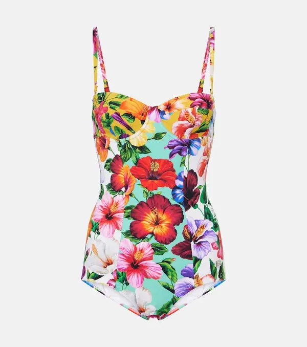 Dolce & Gabbana Floral One-piece Swimsuit - Multicoloured