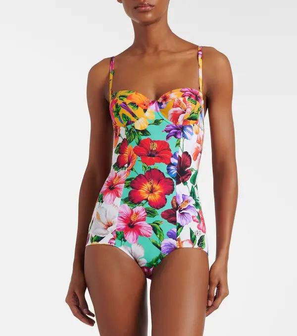 Dolce & Gabbana Floral One-piece Swimsuit