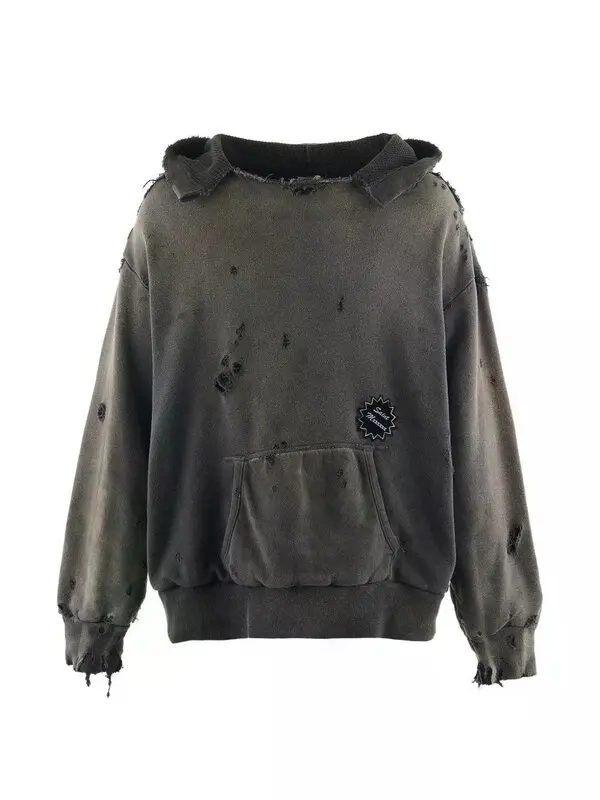 SAINT MXXXXXX Distressed Double Face Hoodie