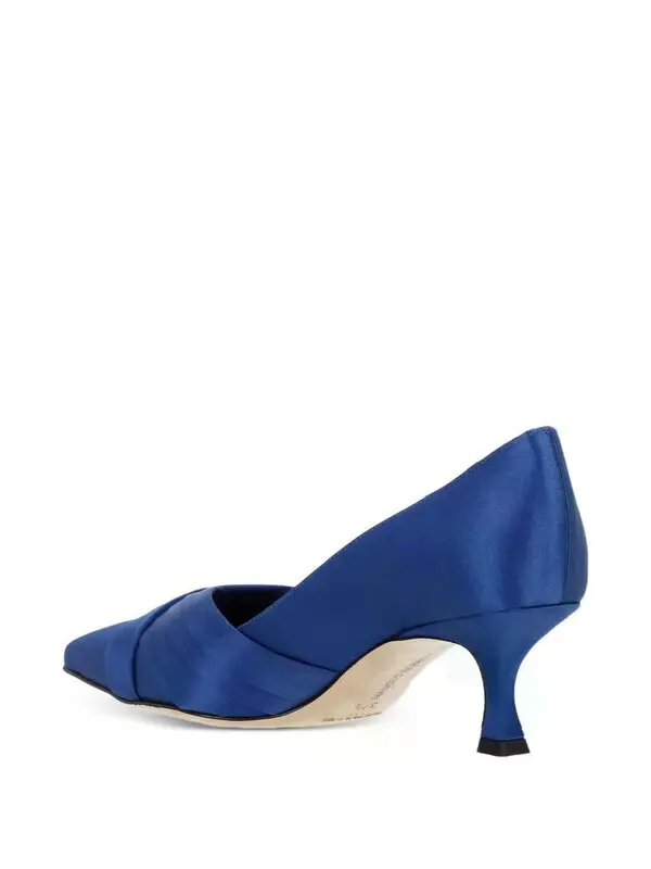 Manolo Blahnik Crossover-strap Pointed-toe Pumps - Blue