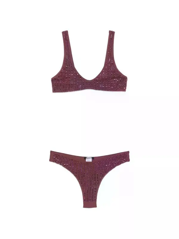 VENUJA Embellished Bikini Set - Red