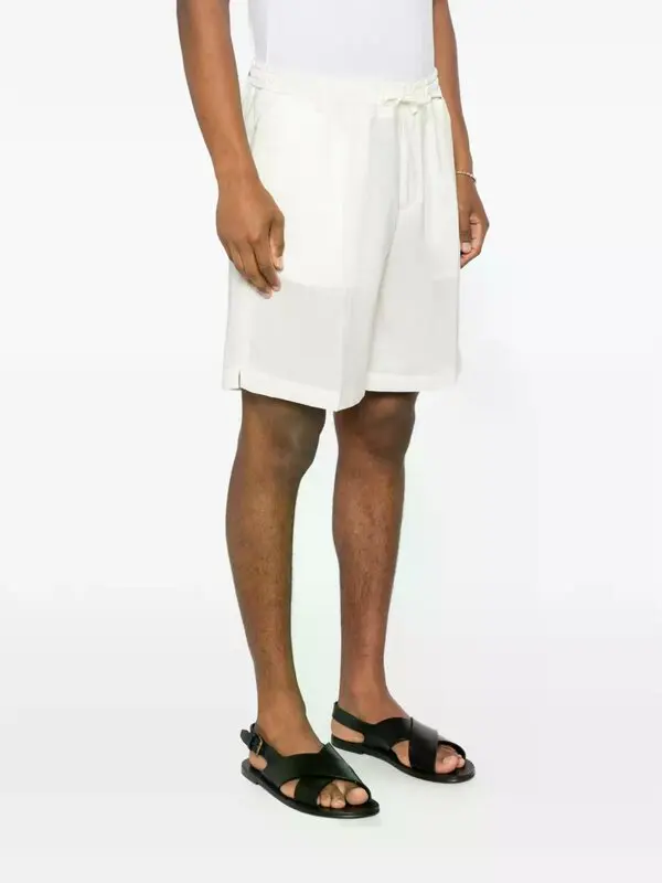 BRIGLIA 1949 Drawstring Pleated Shorts - White