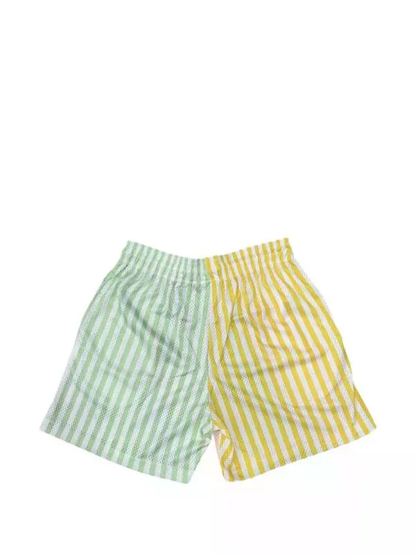 ERIC EMANUEL Basic Striped Mesh Shorts - Yellow
