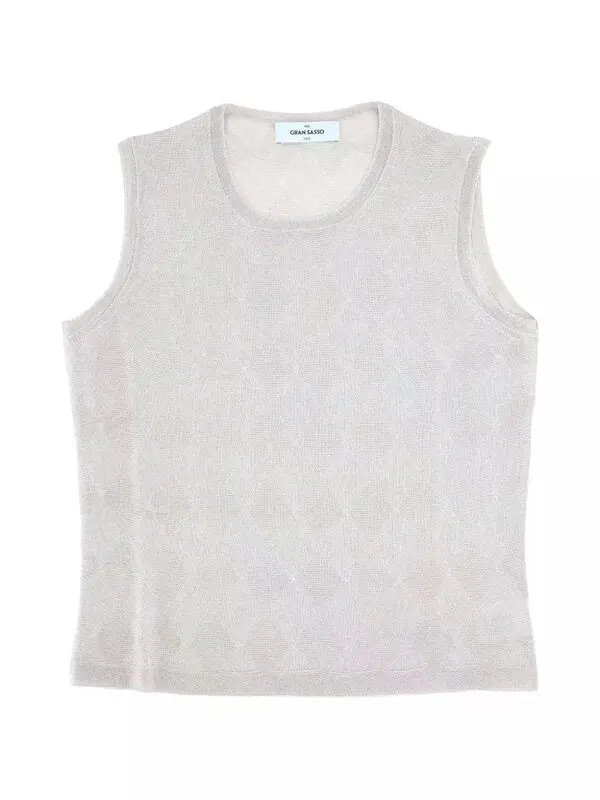 GRAN SASSO Patterned Jacquard Tank Top