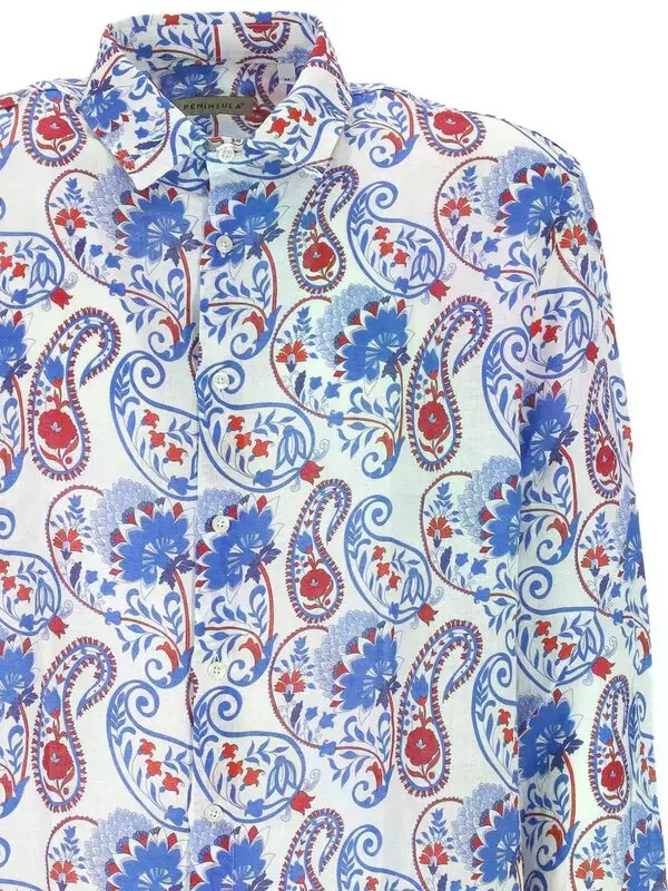 PENINSULA SWIMWEAR Paisley-print Shirt - White