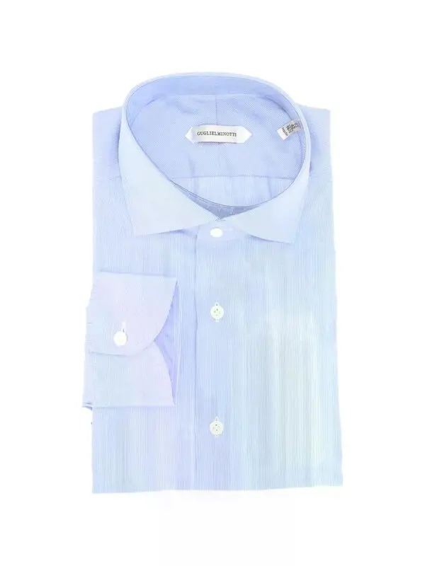 GUGLIELMINOTTI Vertical-stripe Spread-collar Shirt