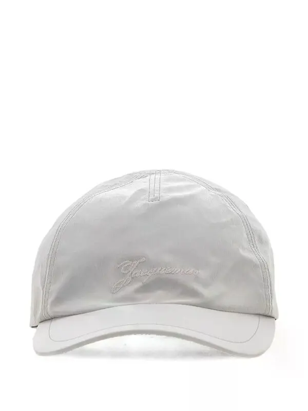 Jacquemus Logo Embroidered Baseball Cap - Silver