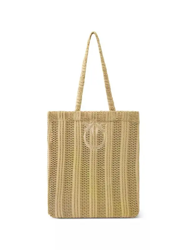 Pinko Logo Shoulder Bag - Neutrals