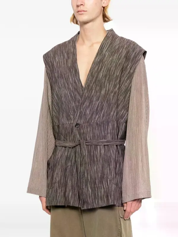 JAN JAN VAN ESSCHE V-neck Button-up Gilet
