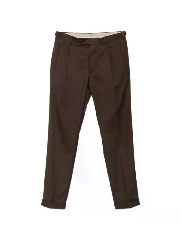 BERWICH Pleated Turn-up Trousers
