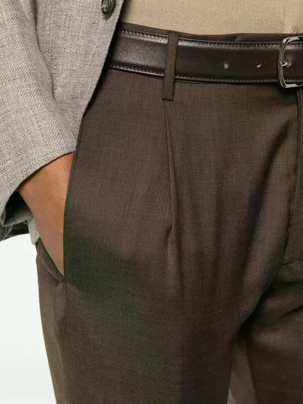 BERWICH Pleated Turn-up Trousers