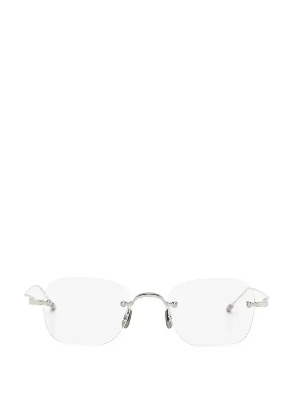 Thom Browne Rimless Square-frame Glasses - Silver