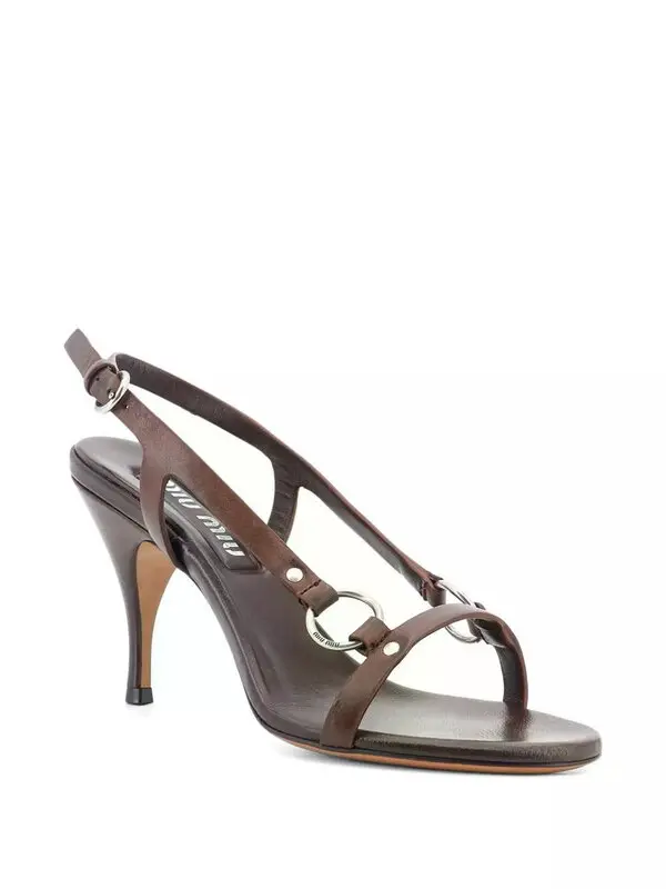 Miu Miu 85mm Ring Detail Buckle-fastening Heeled Sandals