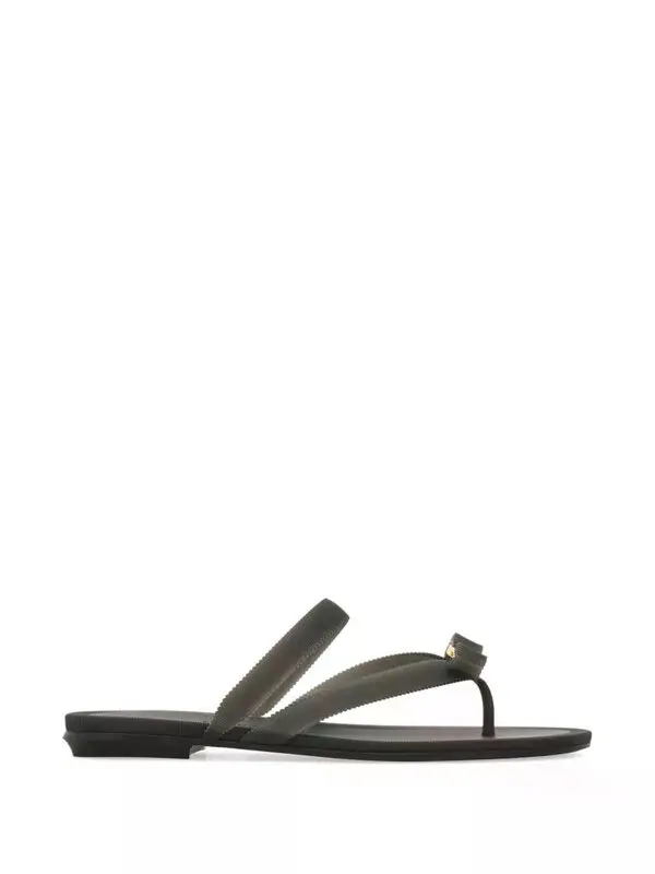 FERRAGAMO Vara Bow Jelly Thong Sandals - Black