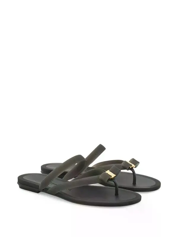 FERRAGAMO Vara Bow Jelly Thong Sandals - Black
