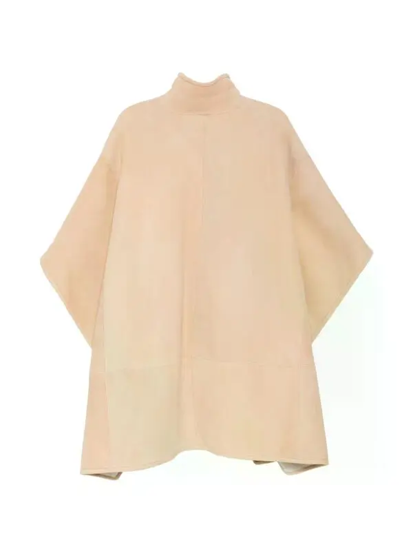 JAMES PERSE Suede Shearling Poncho
