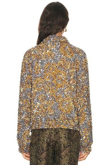 Dries Van Noten Sequined Zip-up Jacket