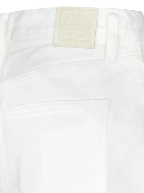 ANINE BING Kat Logo-patch Denim Shorts