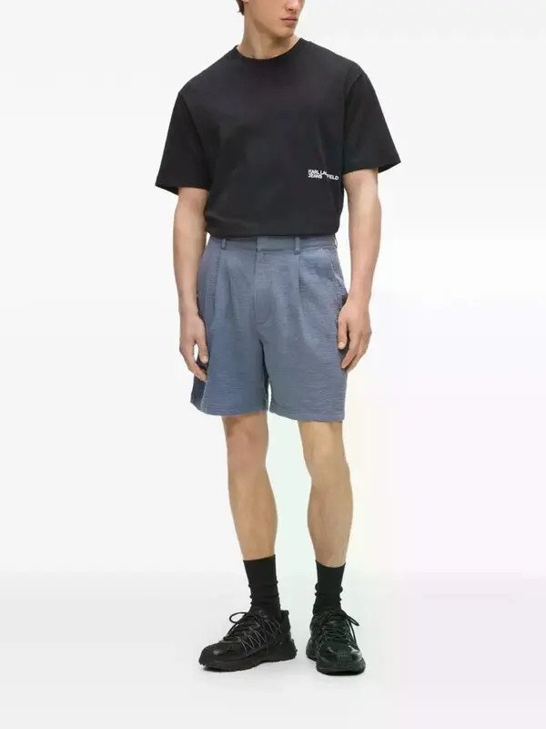 Karl Lagerfeld Tailored Crinkled Shorts