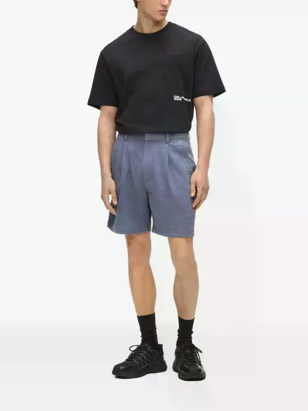 Karl Lagerfeld Tailored Crinkled Shorts
