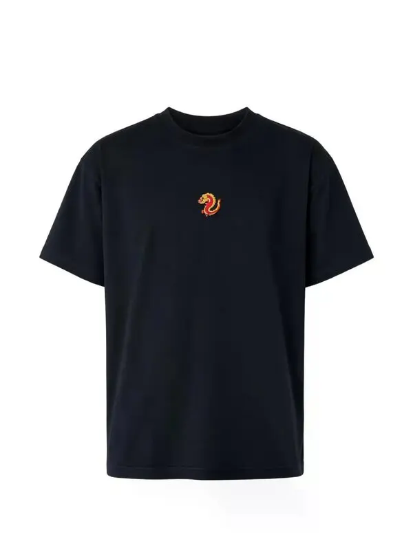ALBERTO BRESCI Dragon Embroidered Cotton T-shirt
