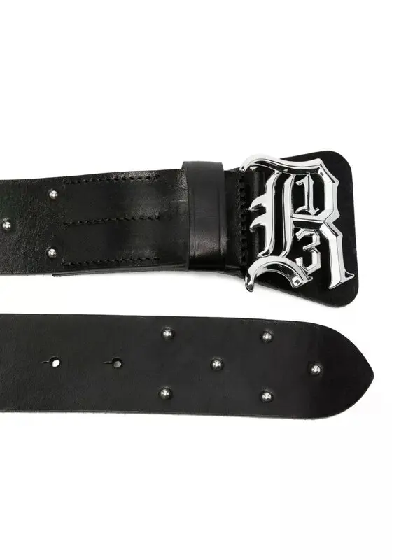 R13 Studded Logo-buckle Belt