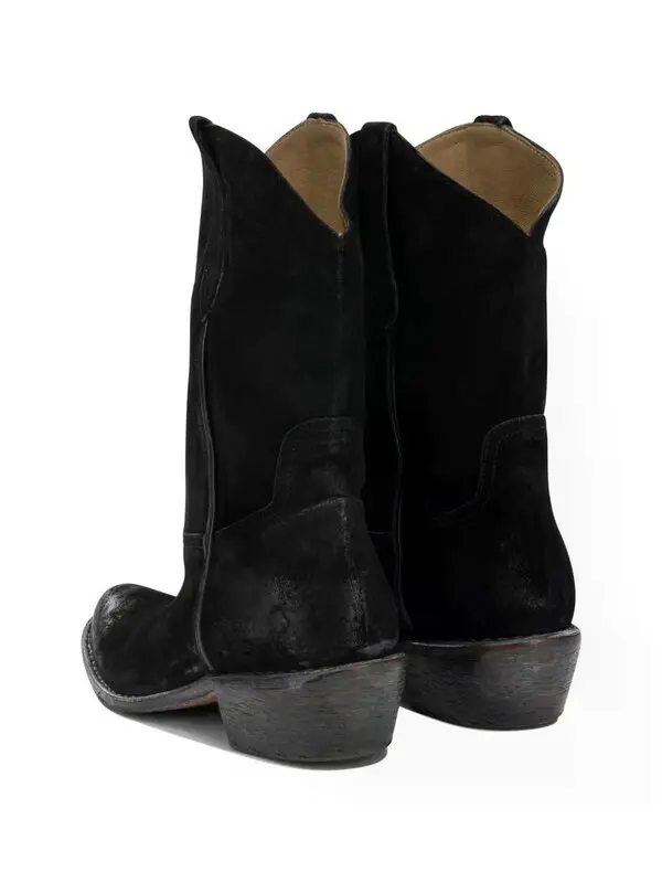Moma Panelled Cowboy Boots - Black