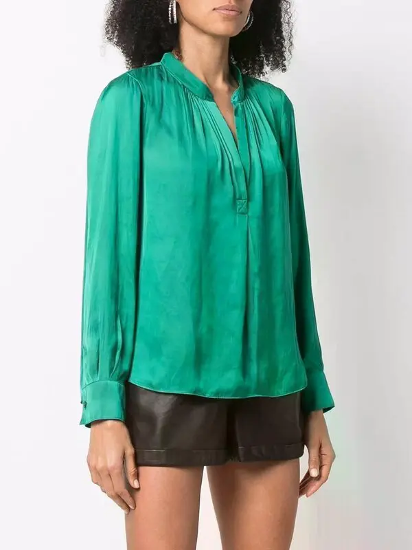 Zadig&Voltaire Tink Satin Blouse - Green