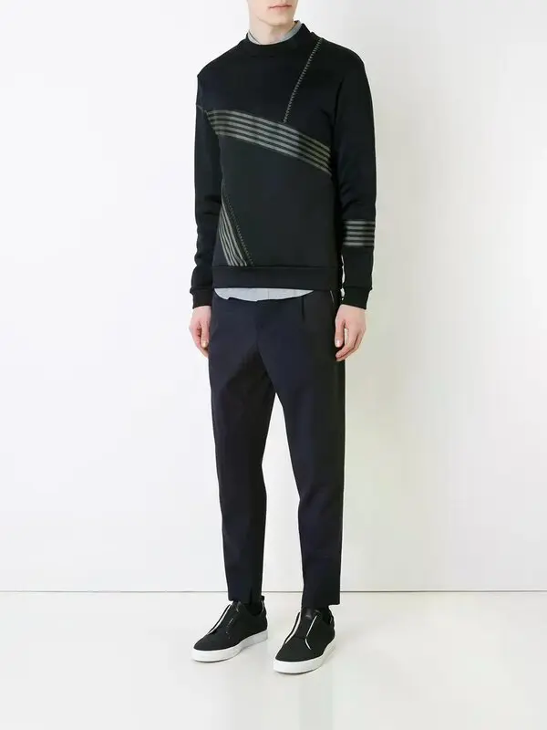 WOOYOUNGMI Striped Trim Sweatshirt