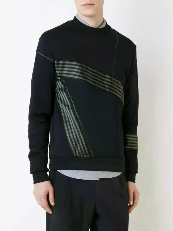 WOOYOUNGMI Striped Trim Sweatshirt