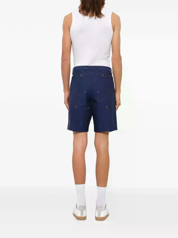 Kenzo Badge Embroidered Chino Shorts