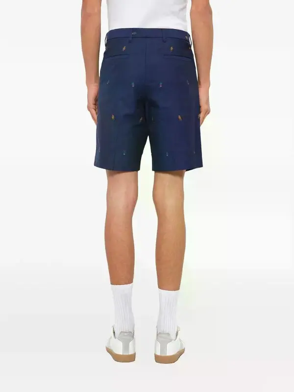Kenzo Badge Embroidered Chino Shorts
