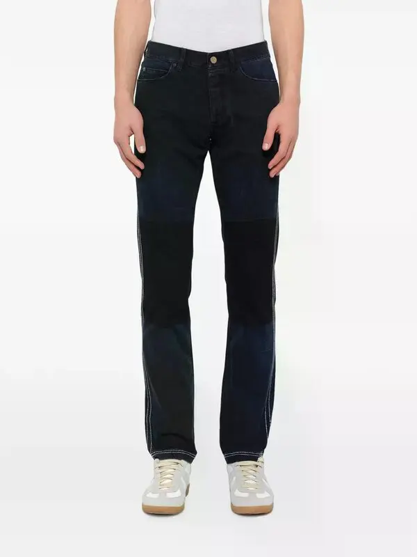 LANVIN Contrast Knee Jeans - Blue